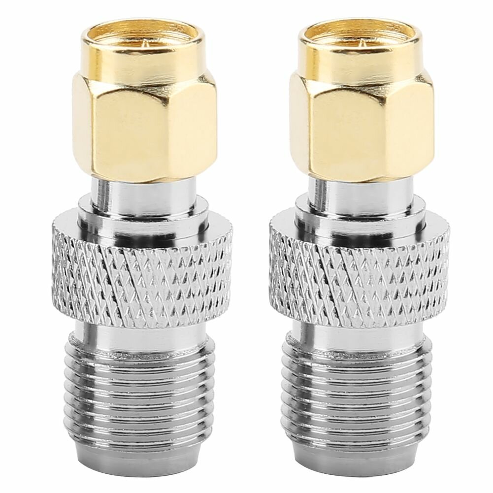2шт SMA Male to F Female RF Коаксиальный адаптер Прямой соединительный разъем