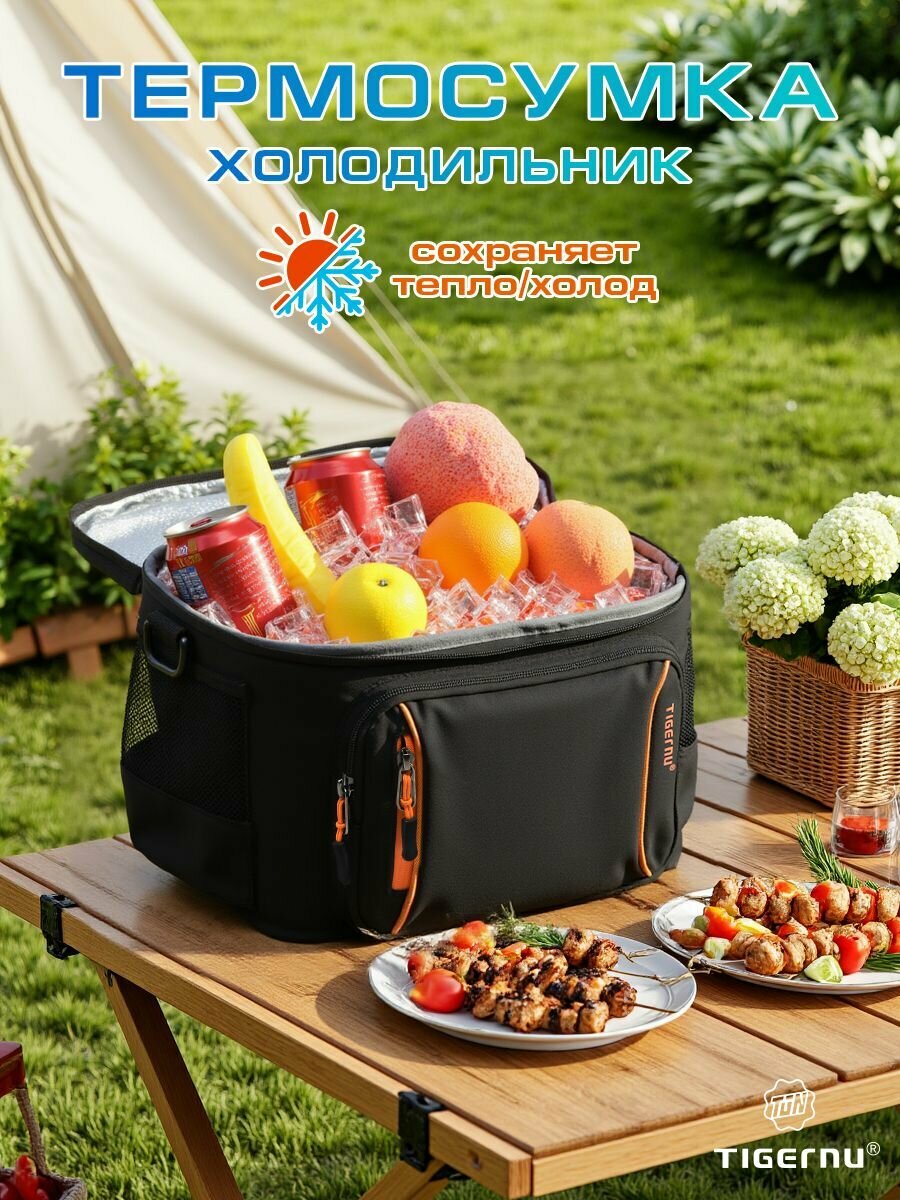 Термосумка холодильник Tigernu T-S81196 сумка холодильник, черная