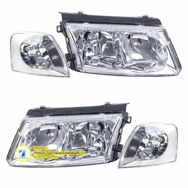 Zldrill Фара автомобильная, 4 шт, арт. Пара фар для переднего бампера Volkswagen Passat B5 2001-2005 (4шт)