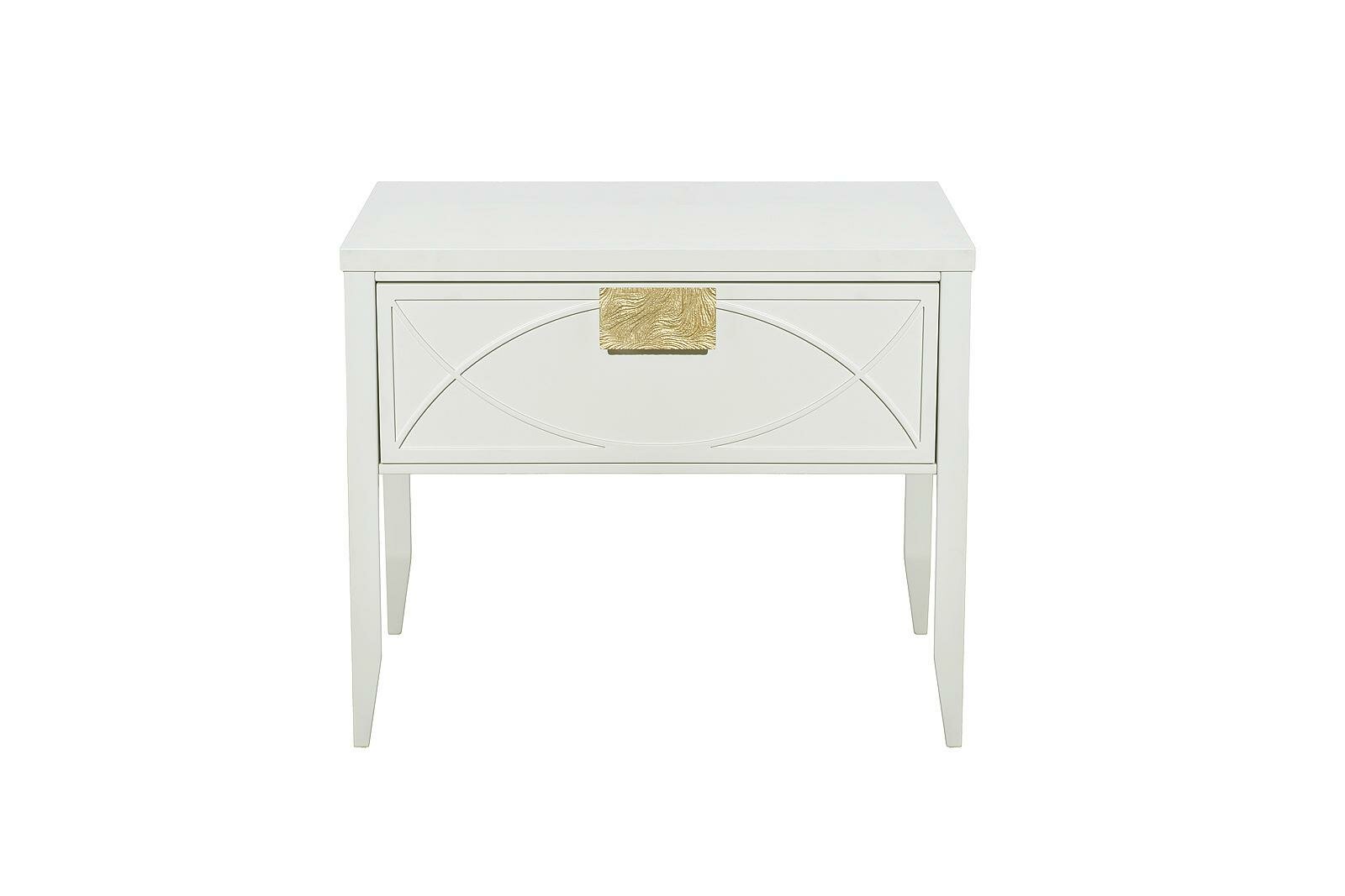 Мебель Garda Decor 151SV-000010 Тумба прикроватная бежевая 1 ящик 60*50*40см арт. 151SV-000010