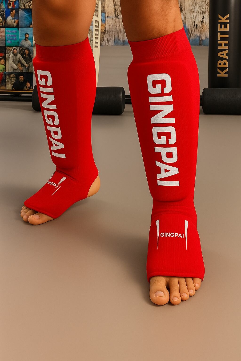 Защита для ног и икр из хлопка и композитной губки для MMA, тхэквондо, муай-тай