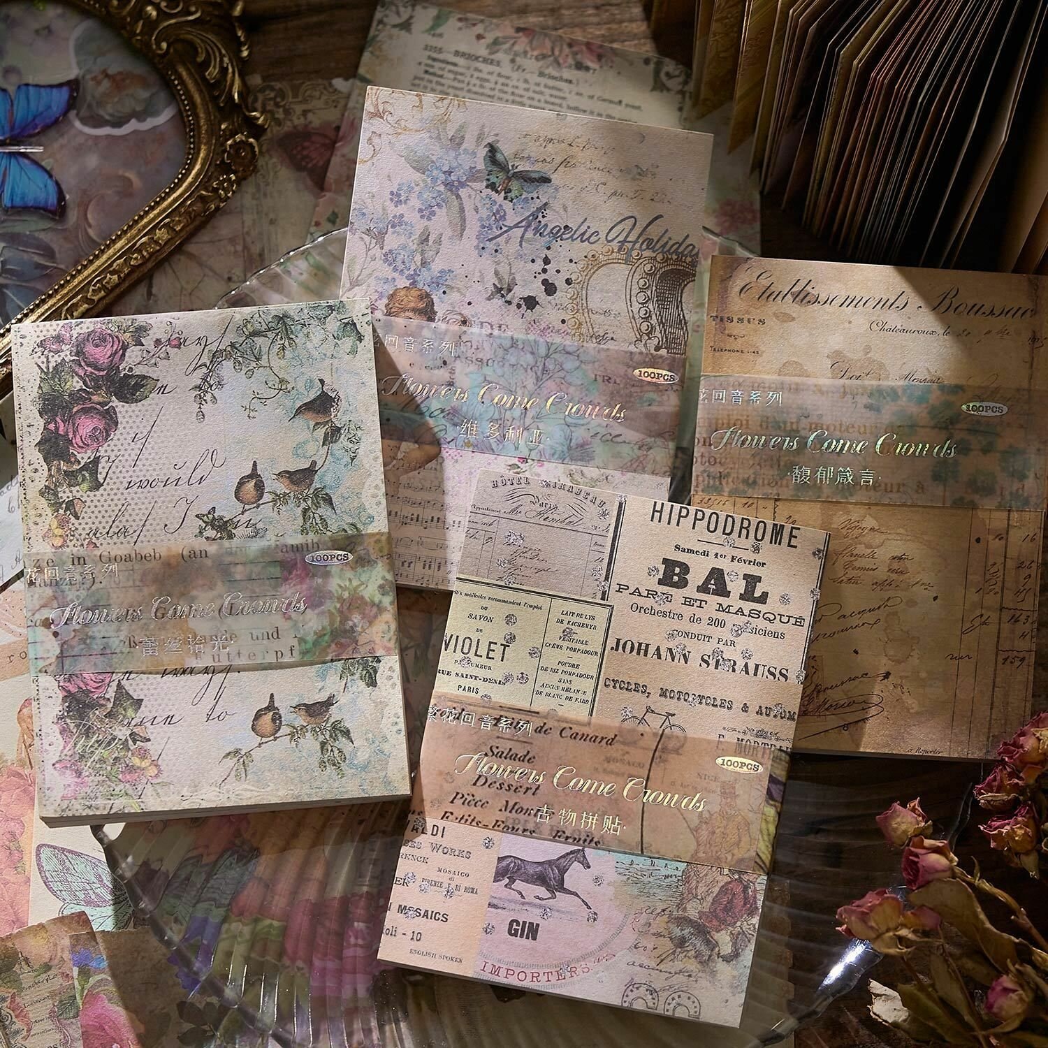 Бумага для скрапбукинга Ретро Литературный Декоративный Материал Бумага для скрапбукинга 100 шт./компл. Его можно использовать для украшения справочников, подарочной упаковки, украшения дома