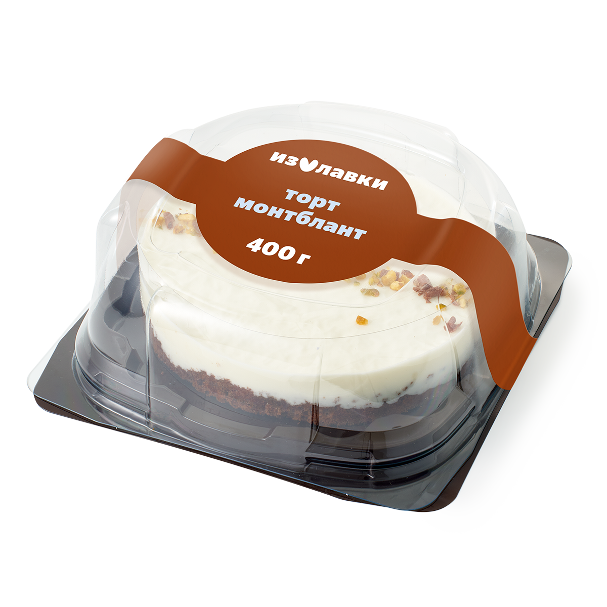 Торт "МонтБлант Из Лавки", муссовый, с орехами, замороженный, 400 г
