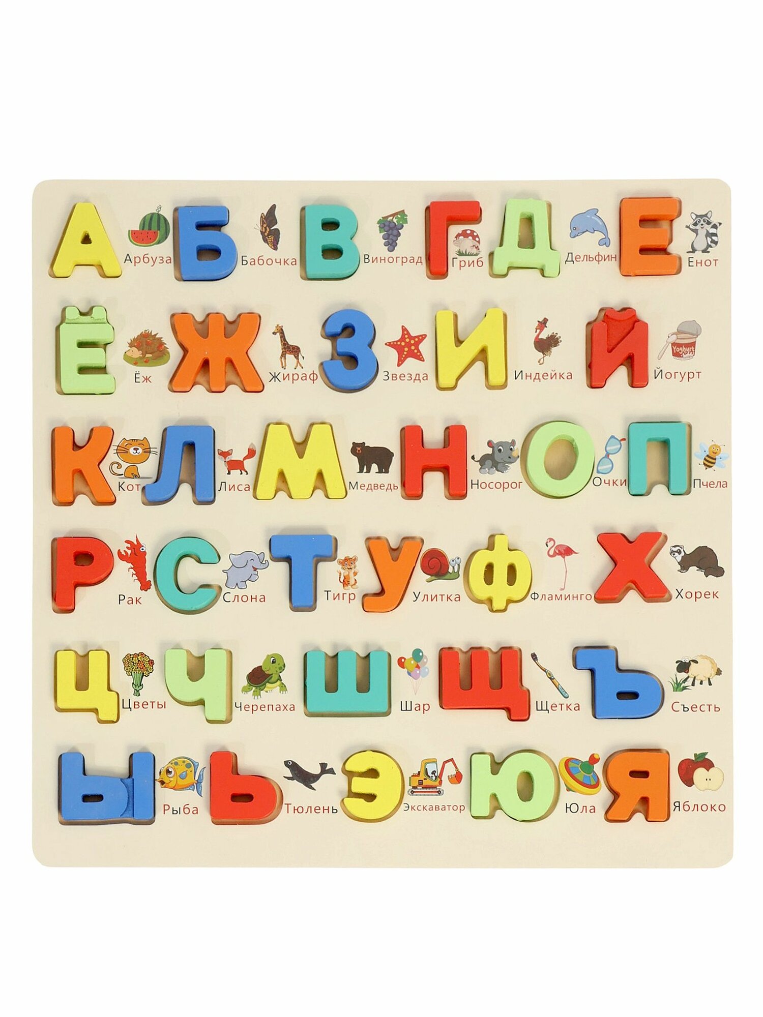 Сортер деревянный, Русский алфавит