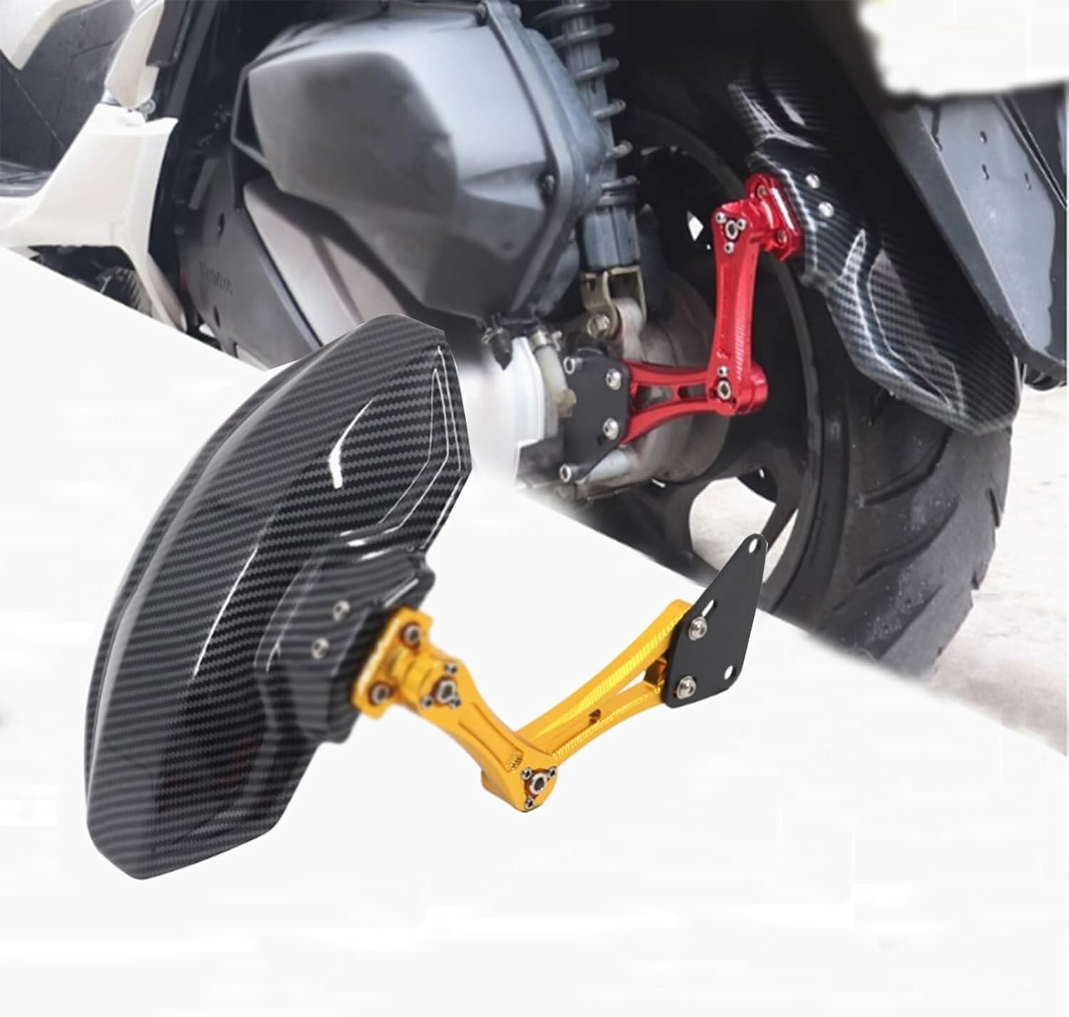 Задний Брызговик для Мотоцикла /Брызговики для мотоциклов и электровелосипедов/Карбон Свободная Регулировка