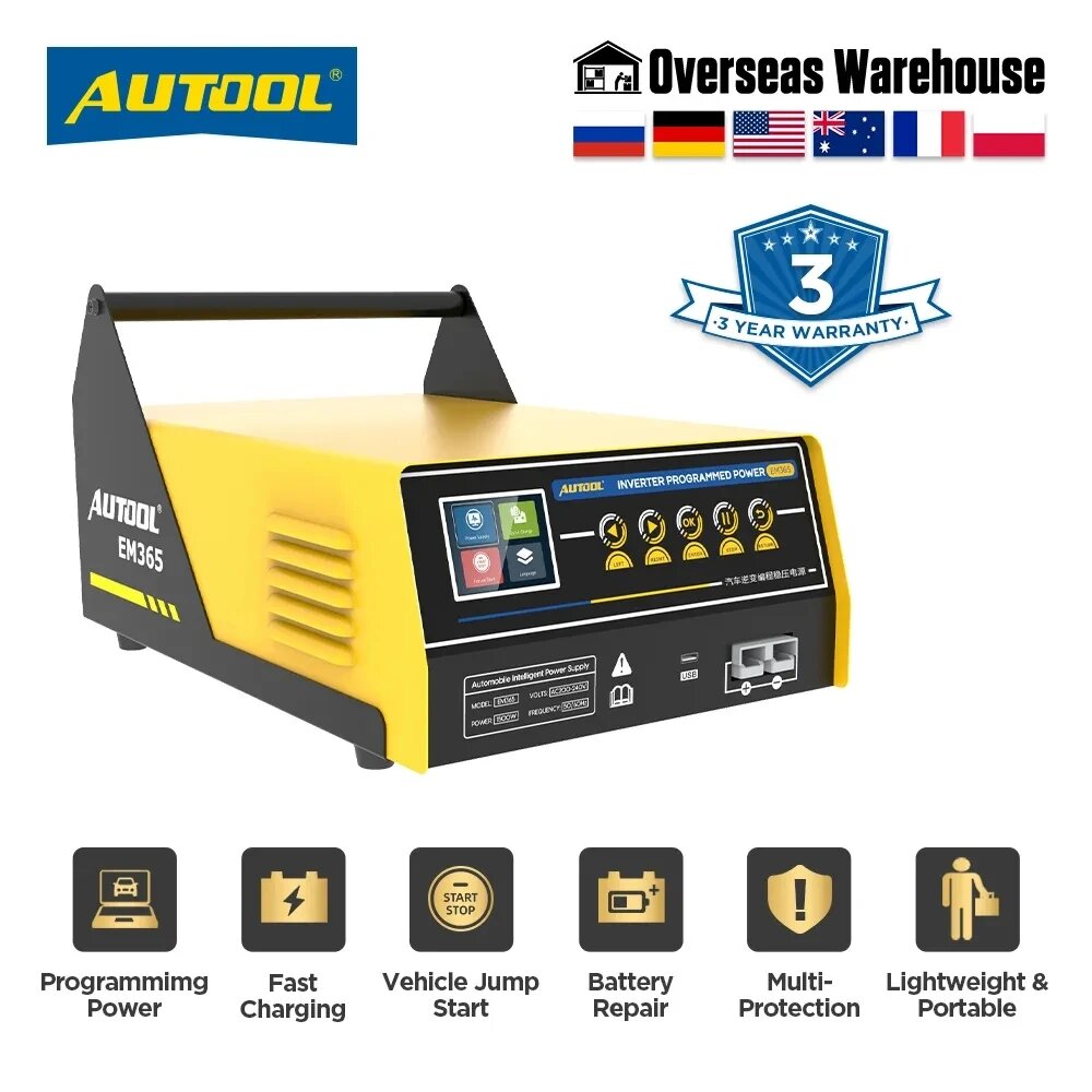 AUTOOL EM365 Источник питания для АКБ 12В 220V