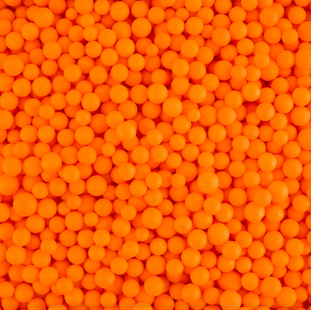 Шарики пенопластовые Волна веселья оранжевые, 6-8 мм, 10 гр, для декорирования