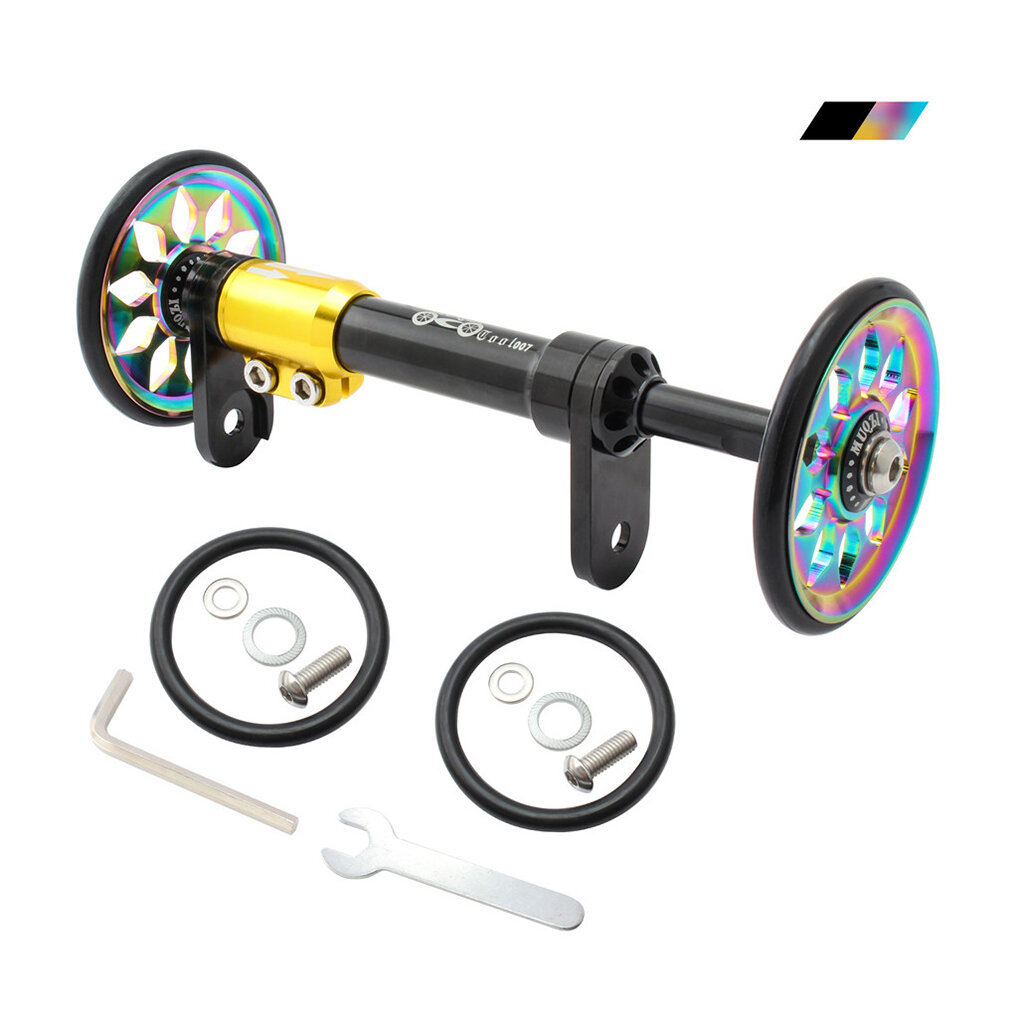 1 комплект Небольшой тканевый складной велосипед easy wheel телескопическая штанга аксессуары Brompton удлинительная штанга-черный стержень цветное колесо