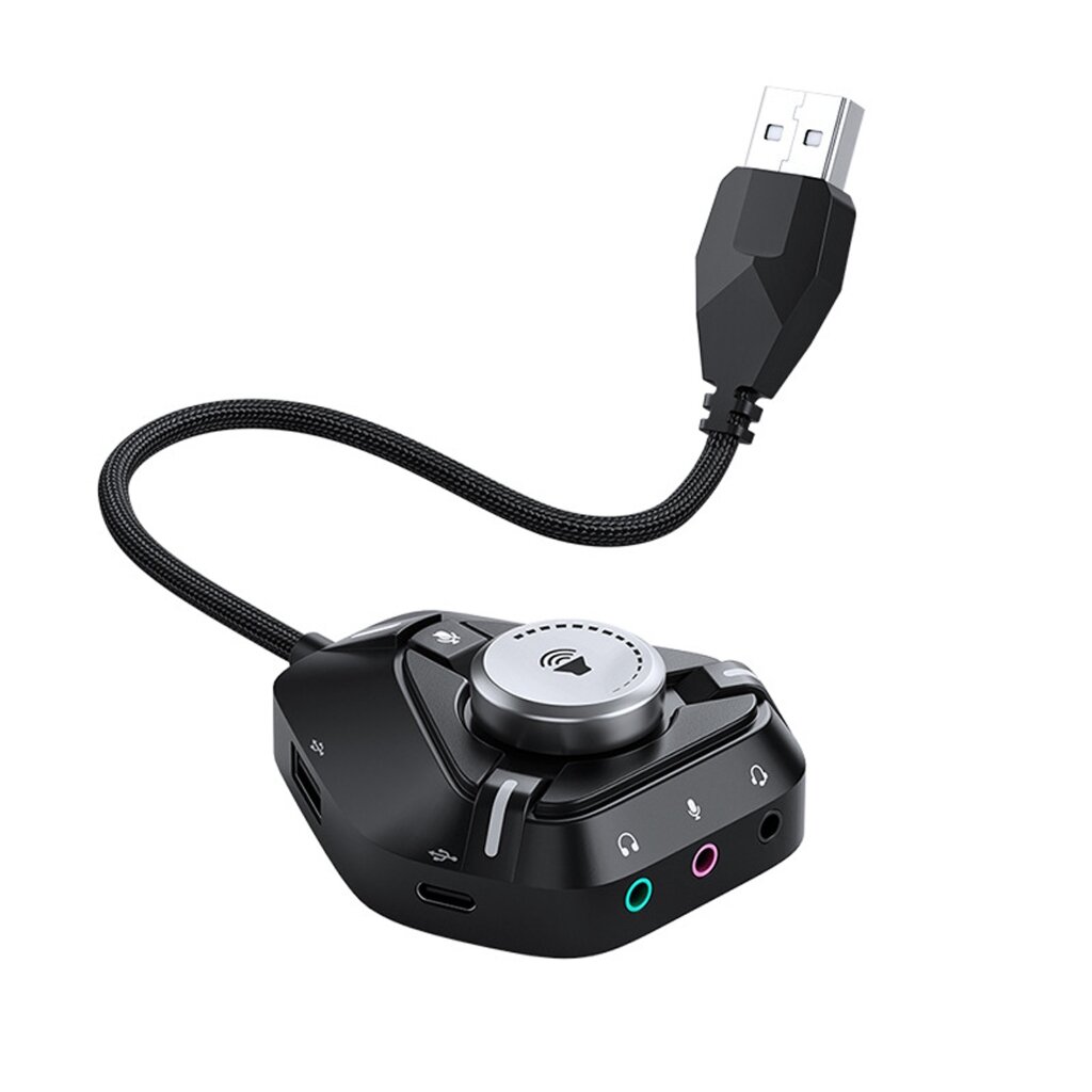 Внешняя Звуковая Карта USB USB-Адаптер для Настольной Звуковой Карты ПК-Ноутбука