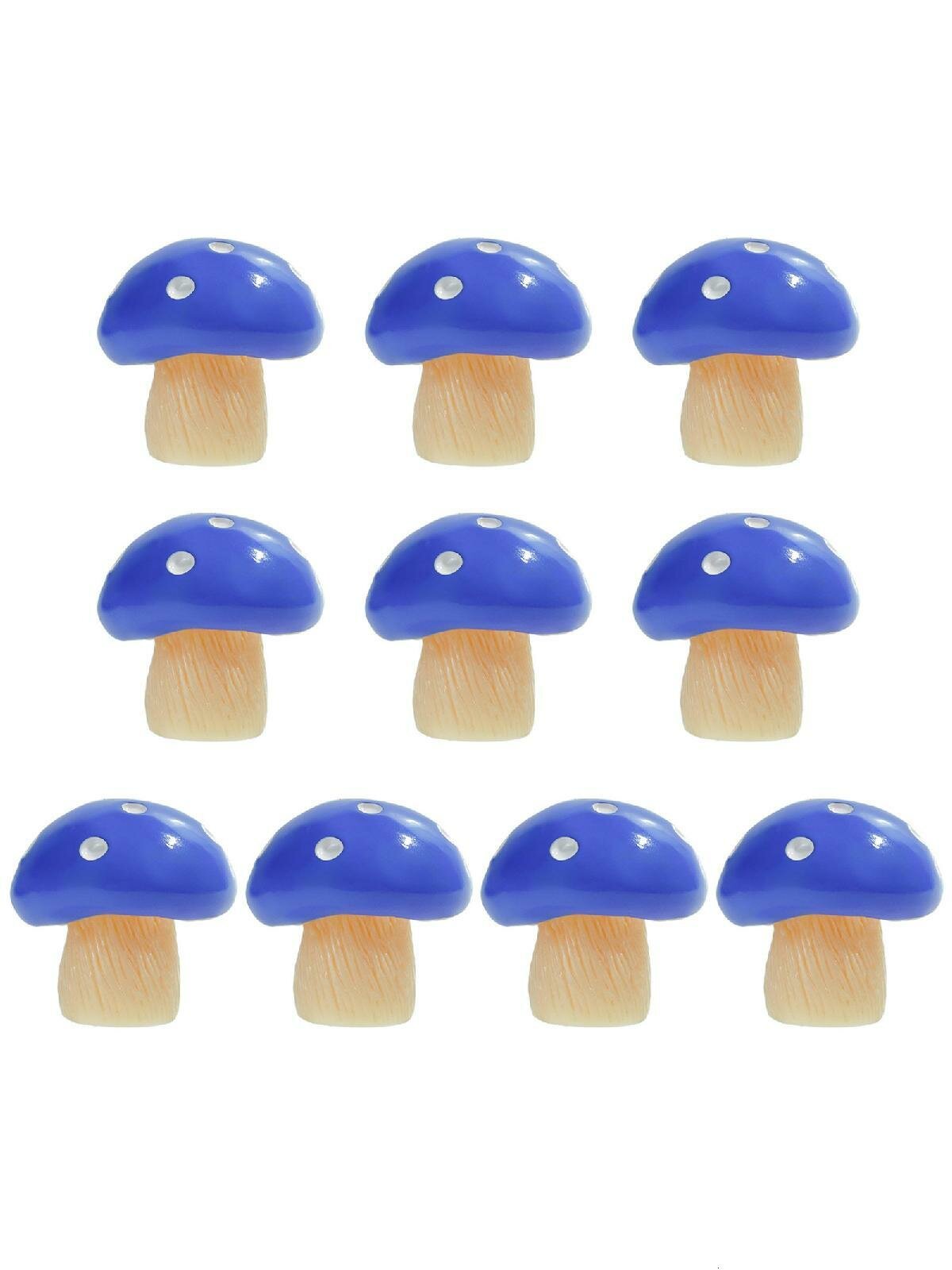 10 шт. Украшения из грибов из смолы для наружного и внутреннего сада, украшения дома и поделок, миниатюрные украшения