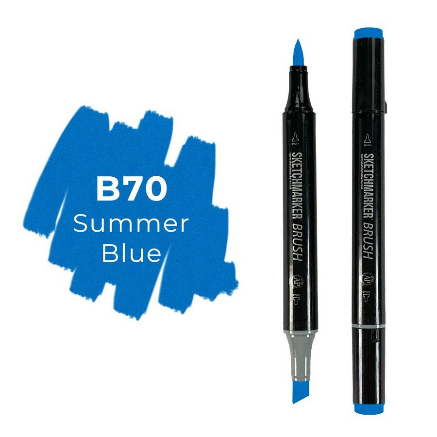 Маркер художественный SketchMarker Brush Pro, B70 Summer Blue (SketchMarker B70)