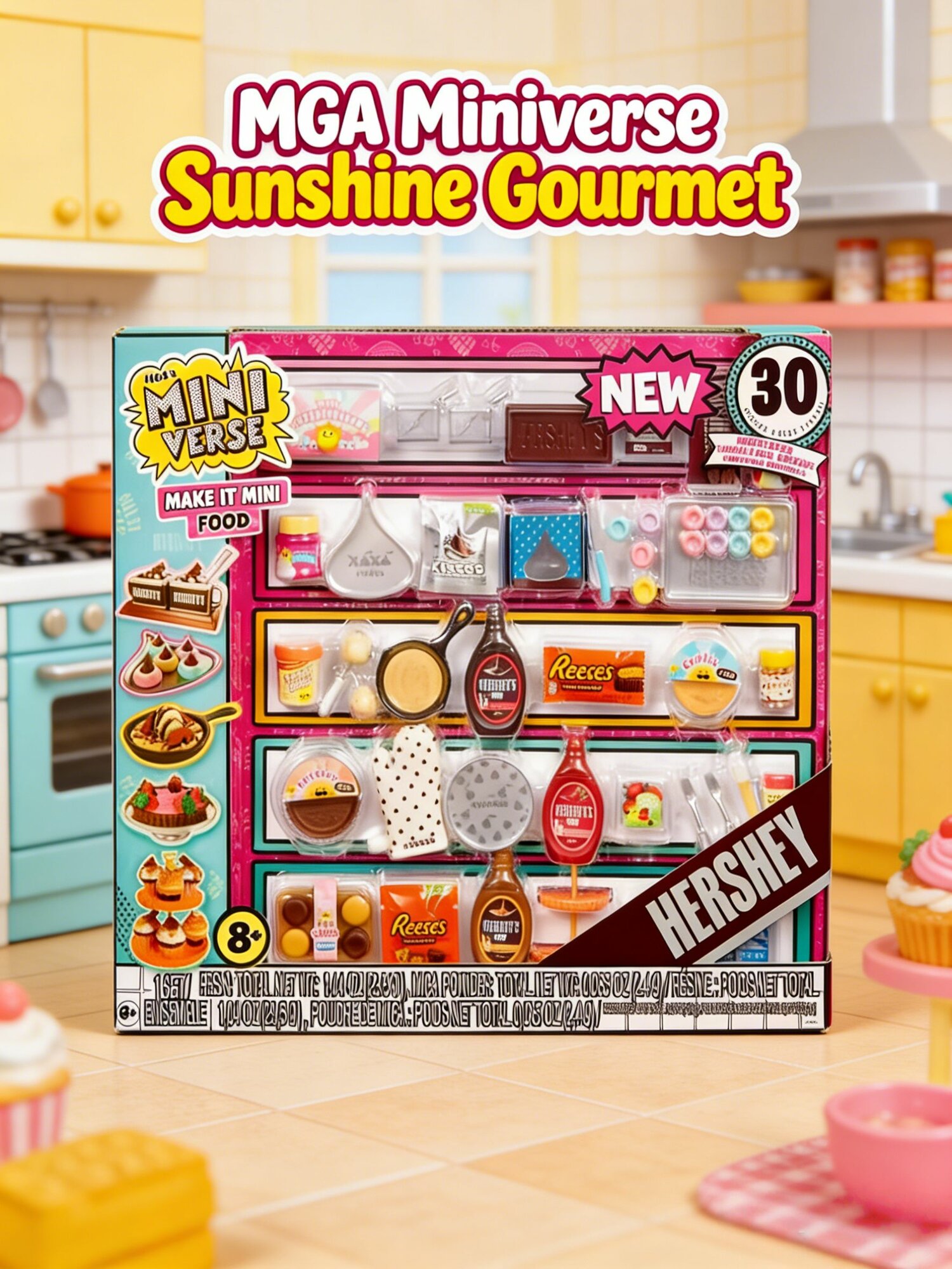 Миниатюрный набор для самостоятельной готовки еды MGA Miniverse Sunshine Gourmet, игрушечный набор для мини-кухни