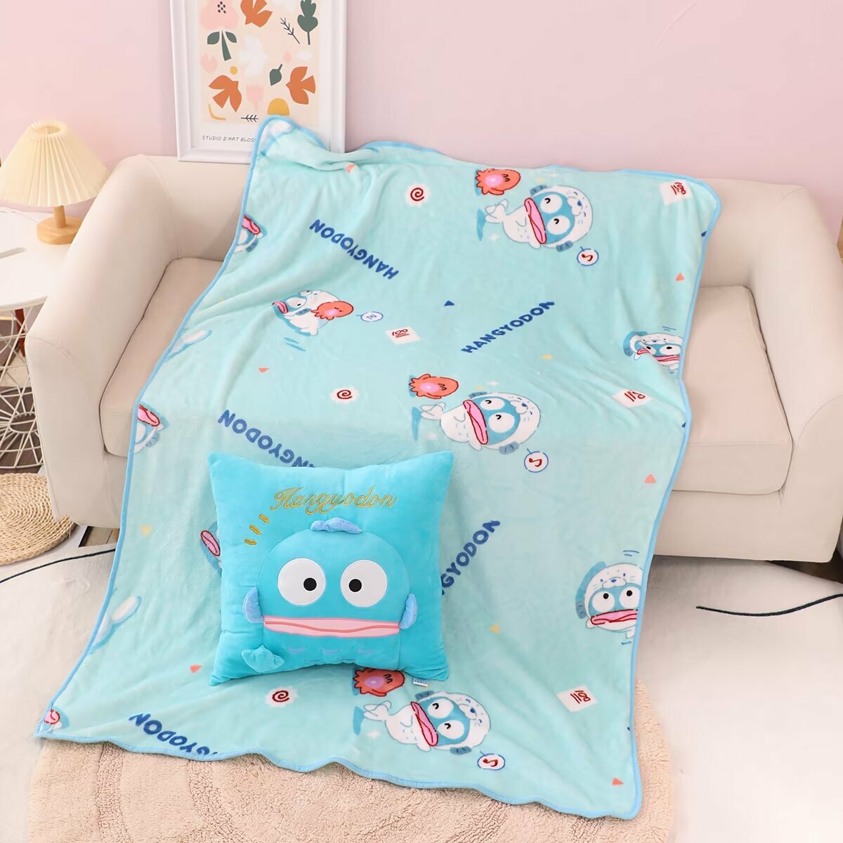 Плед с мультяшными персонажами, плюшевый плед для сна, плед для дивана, утепленный плед, плед для кондиционера, портативный дорожный плед, чехол для автомобиля.