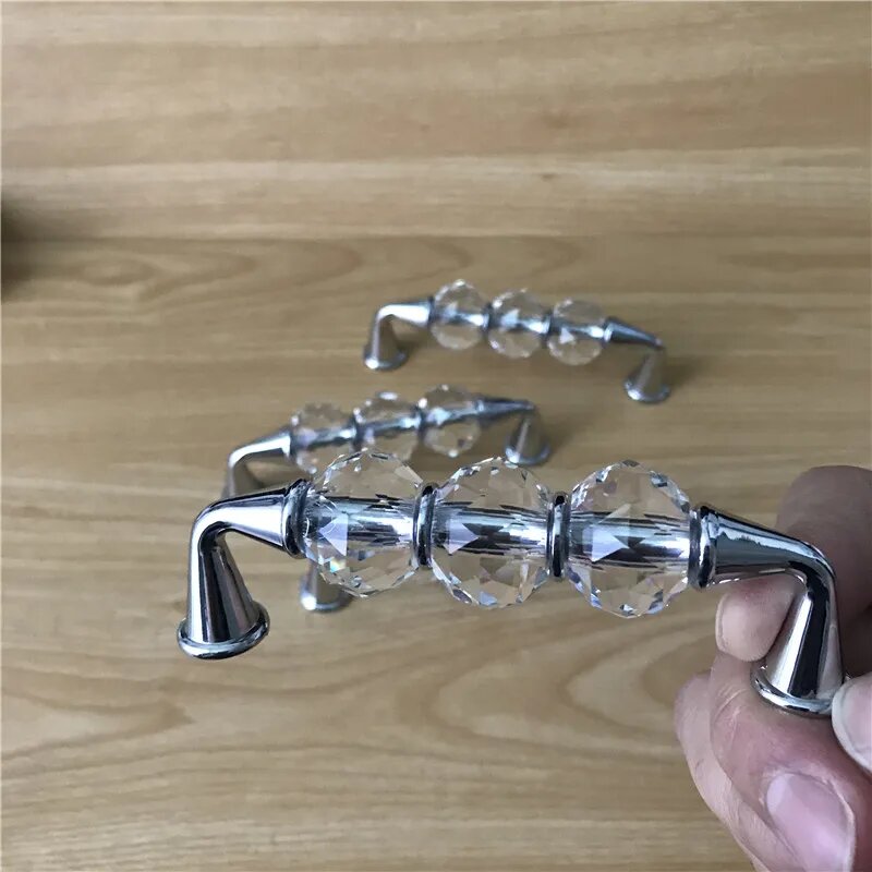 Хрустальные ручки для шкафов LCH 99 мм Chrome