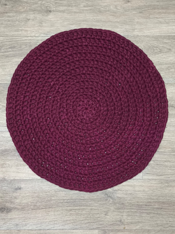 Эко коврик. Круглый вязаный хлопковый ковер, ручной работы для гостиной, спальни, детской, прихожей, ванной и бани