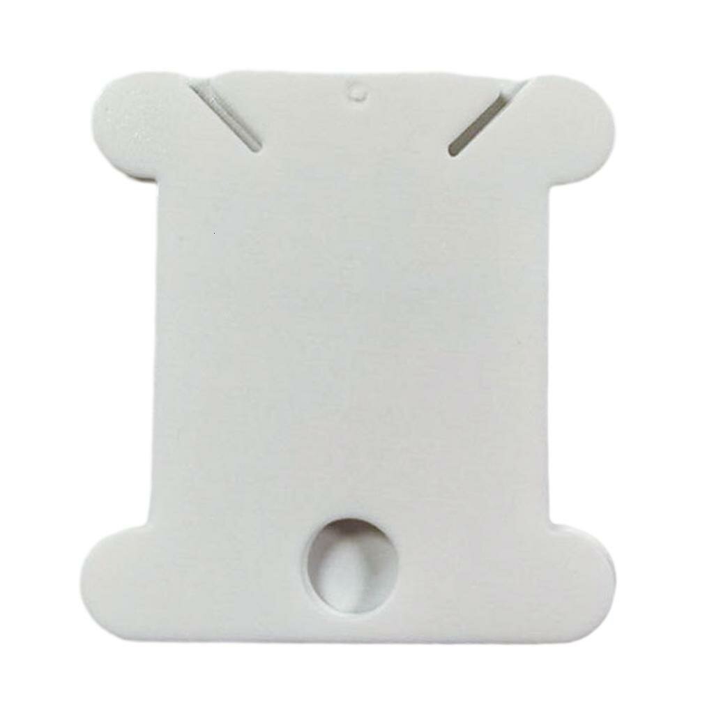 50 штук пластиковых катушек для мулине 3,5x3,8 см, органайзер для хранения ниток вышивания, Белый