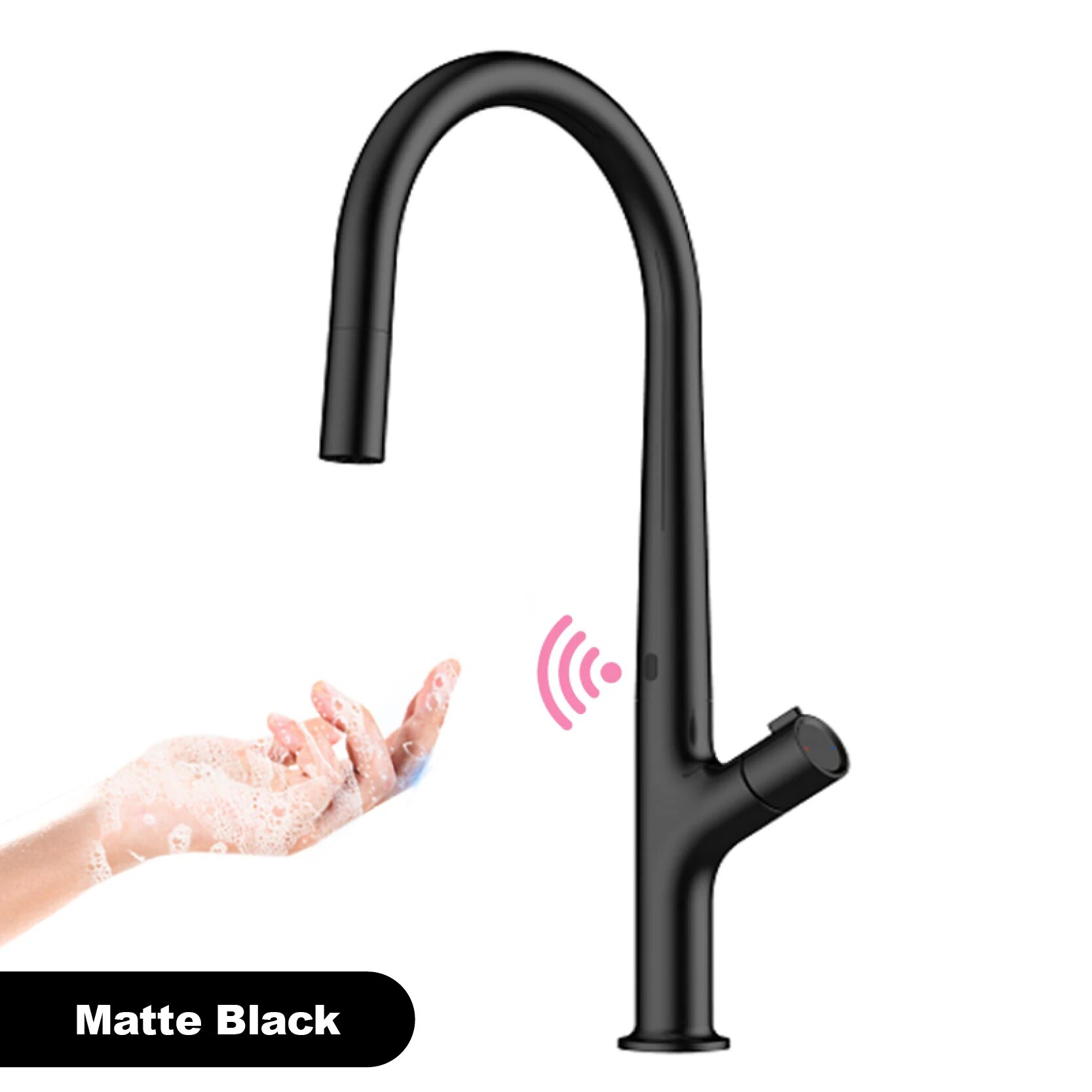 Сенсорный смеситель для кухни Gestana Matte Black, G1/2