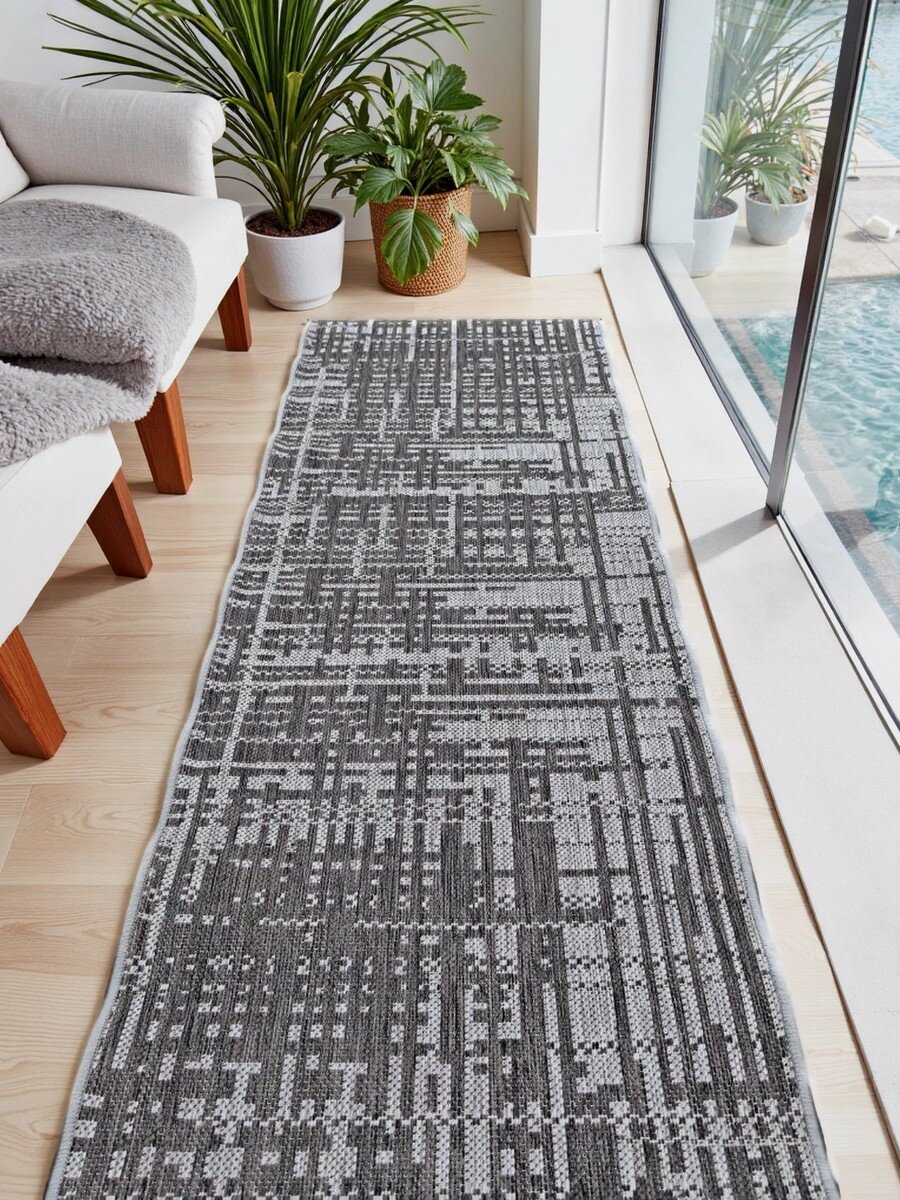 Ковер безворсовый ширина 60 см длина 130 см / циновка на пол / ковер для кухни / циновка на латексной основе