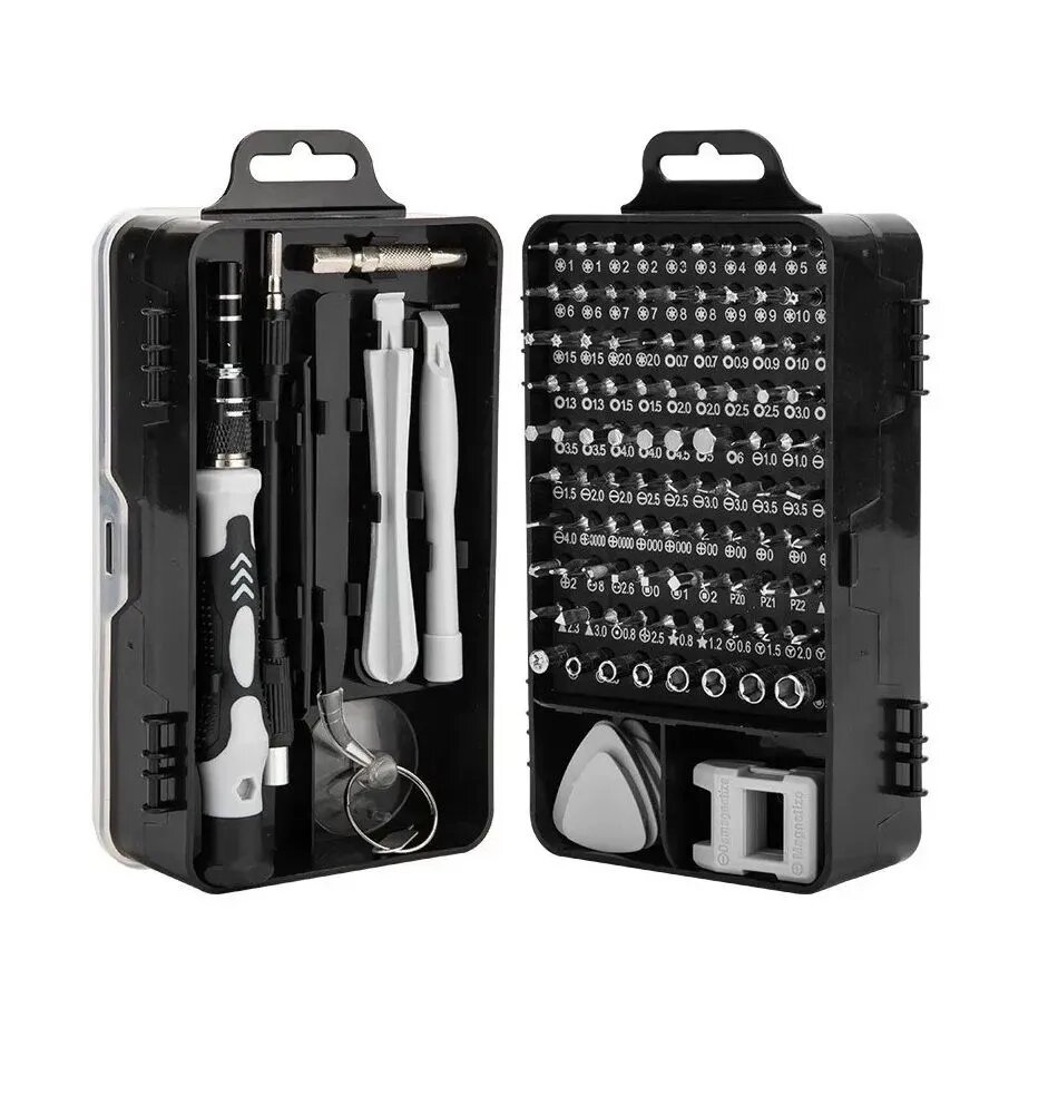 Набор отверток 115 в 1 с комплектом бит для точных ремонт для ремонта смартфонов, ноутбуков, планшетов
