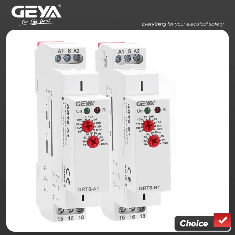 Таймер реле GEYA GRT8-B1-AC230V 16А