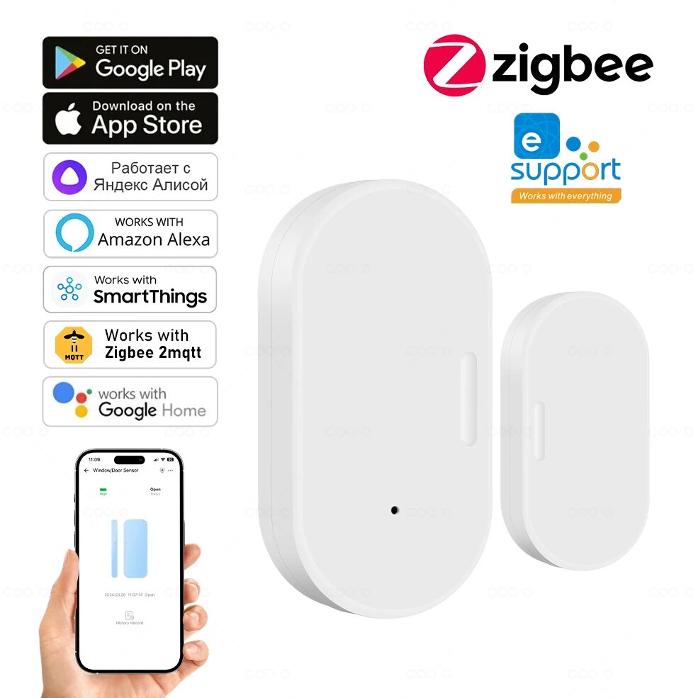 Датчик открытия/закрытия дверей и окон coolo Zigbee