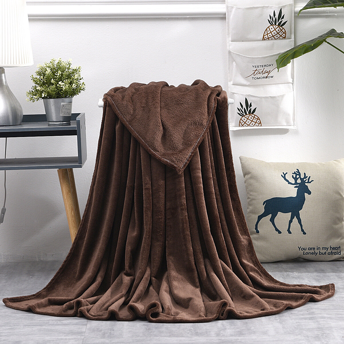 Fleece Blanket Sofa Bed Blanket Home Solid Blankets