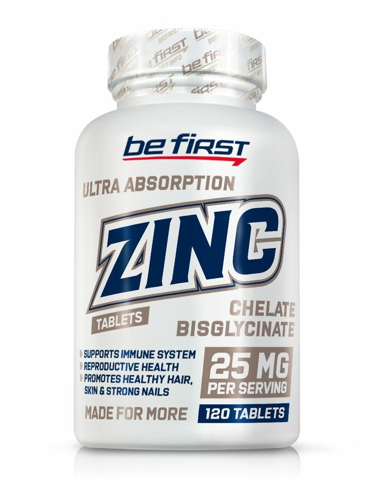 Be First Zinc Bisglycinate chelate 120 табл.