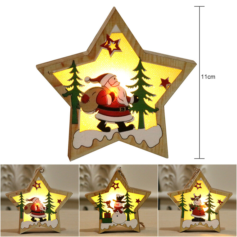 Деревянный Кулон: 6 Стилей С LED Подсветкой Прочный И Экологичный Из Натурального Дерева - Уникальный Дизайн Для Украшения Елки И Декор Для Праздничной Атмосферы В Доме Или Офисе Легкий Аксессуар Ручной Работы Для Подарка