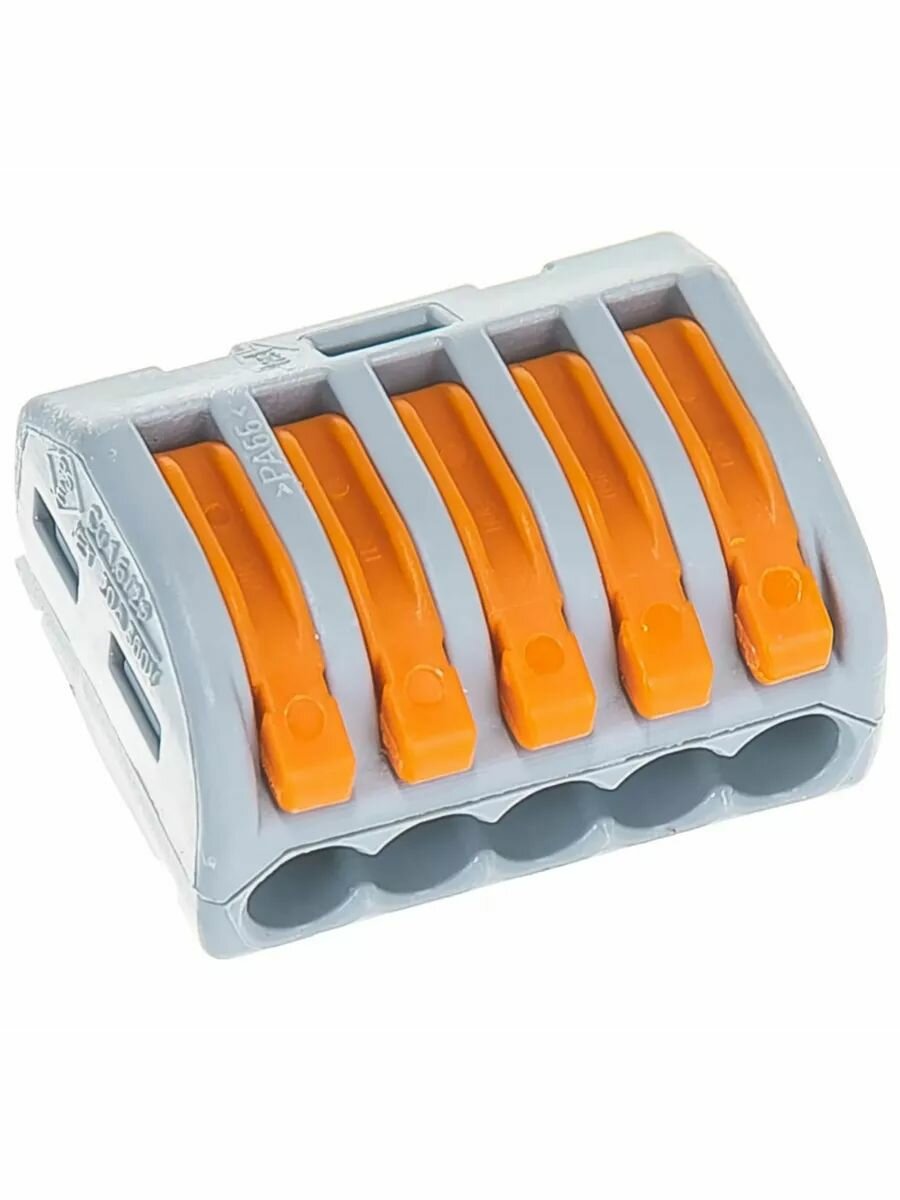 Универсальная 5-проводная клемма 0,08 - 2,5 (4)мм. кв. код. 222-415 Wago