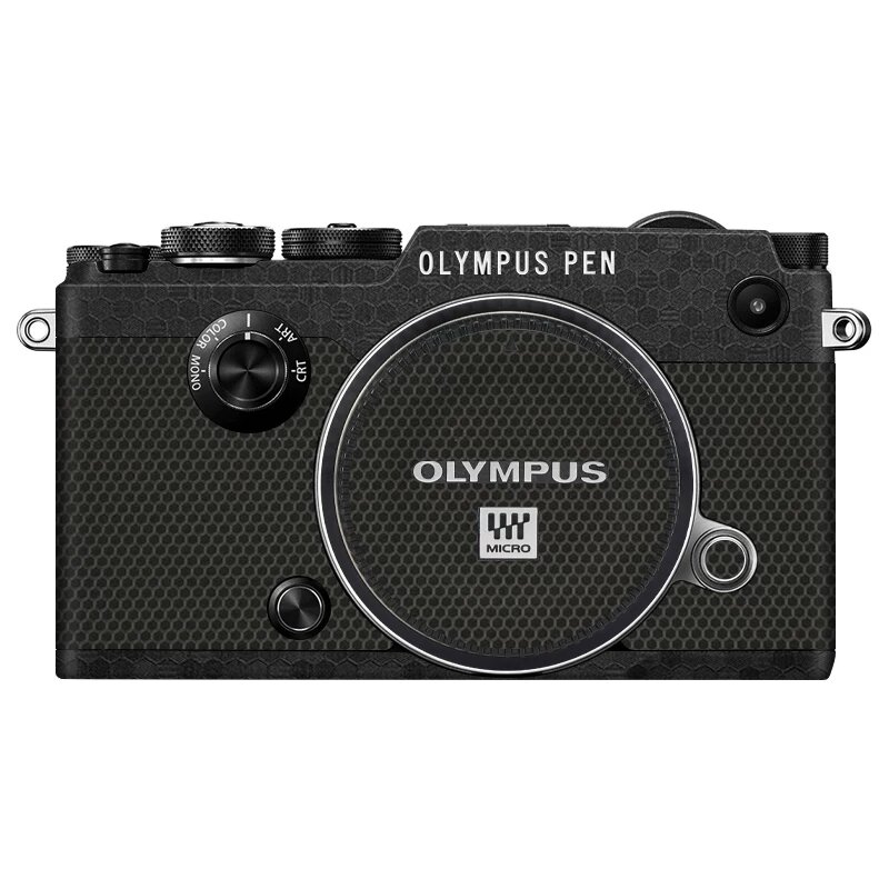 Защитная пленка для камеры Olympus PEN-F с черным сотами и матовым черным фоном, полная защита, клей 3M