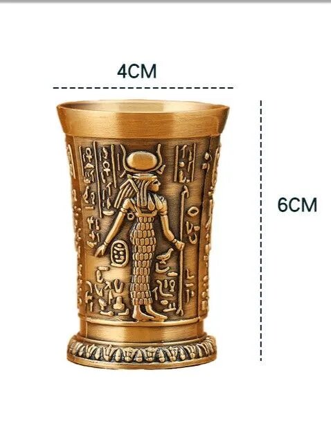 Стопка "Египет", 40 мл, медная, цинковый сплав, 1 шт. — фото 1