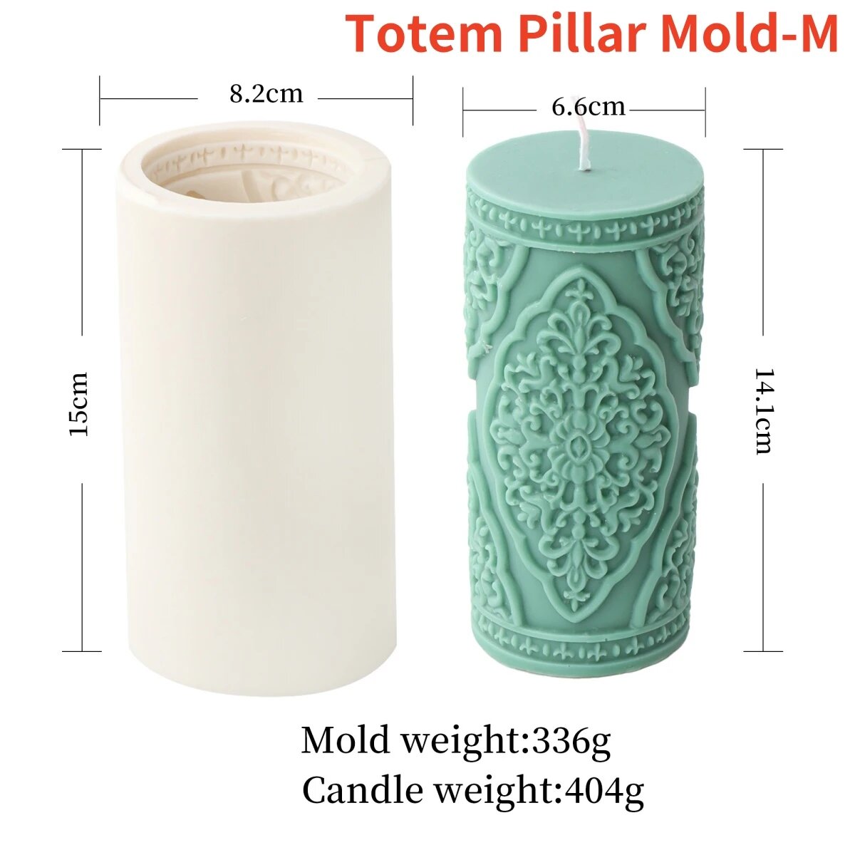 Силиконовая форма для свечей Totem Pillar Mold-M