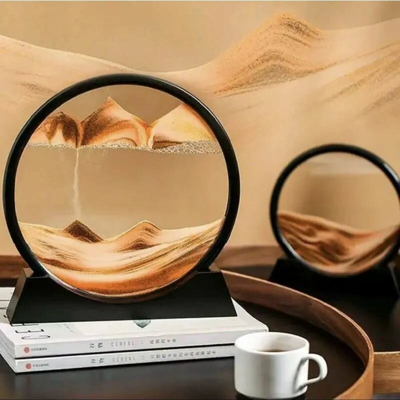 Жидкие 3D украшения в виде песочных часов, украшения для рабочего стола