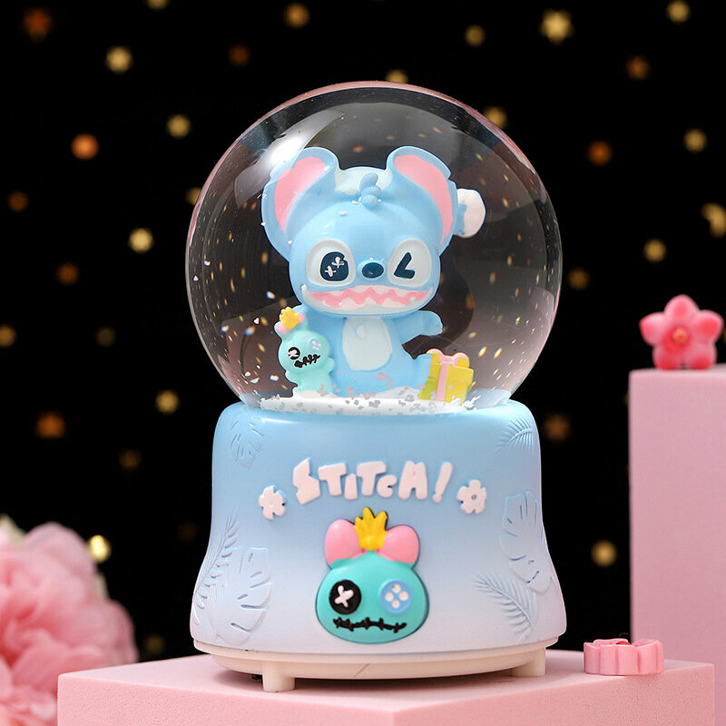 Мечтательная девочка, музыкальная шкатулка с кристальным шаром в виде единорога, украшение, музыкальная шкатулка для студентов, снежинка, водяной шар, подарок на день рождения