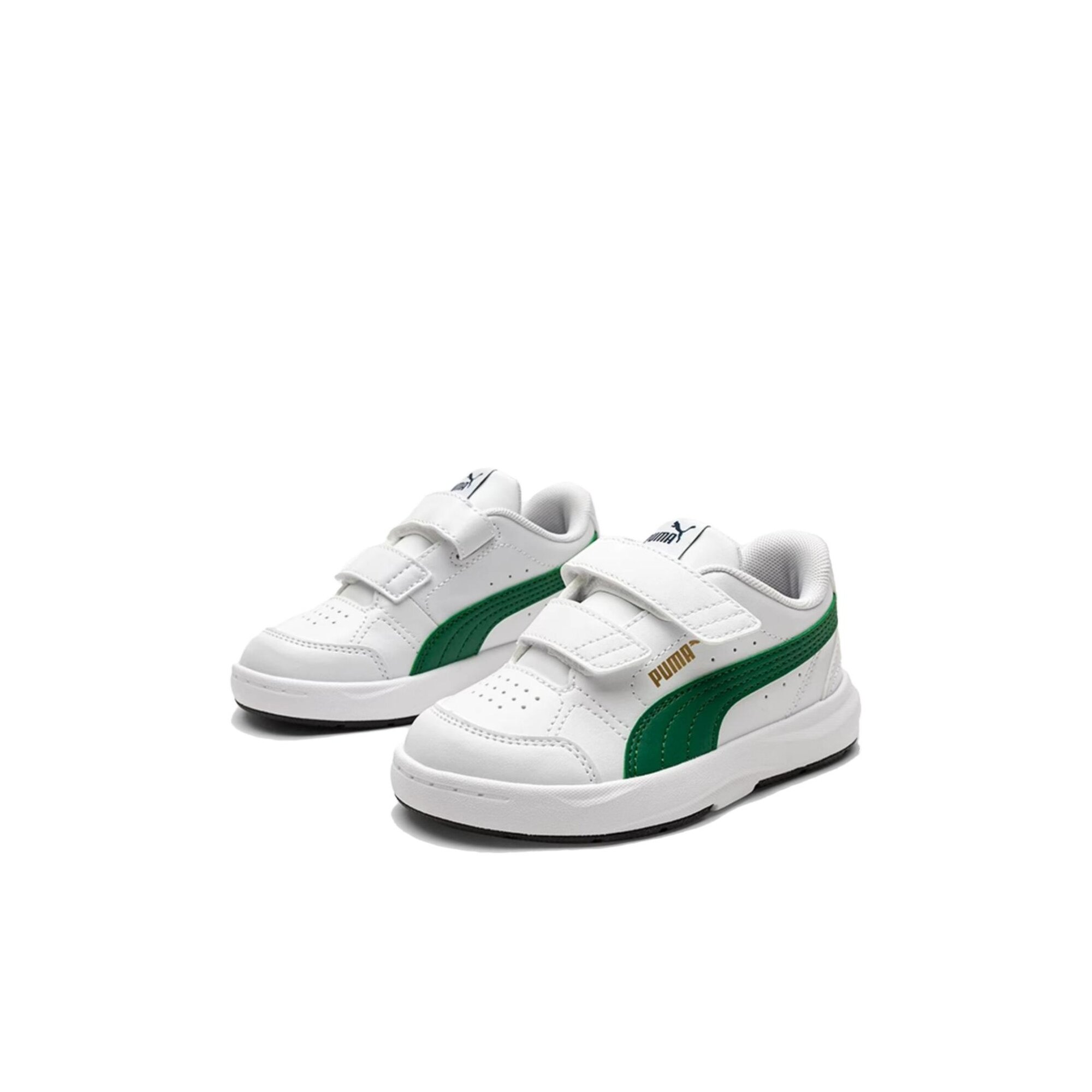 Кеды PUMA, размер EU 34,5 стопа (21CM), белый-зеленый — фото 1