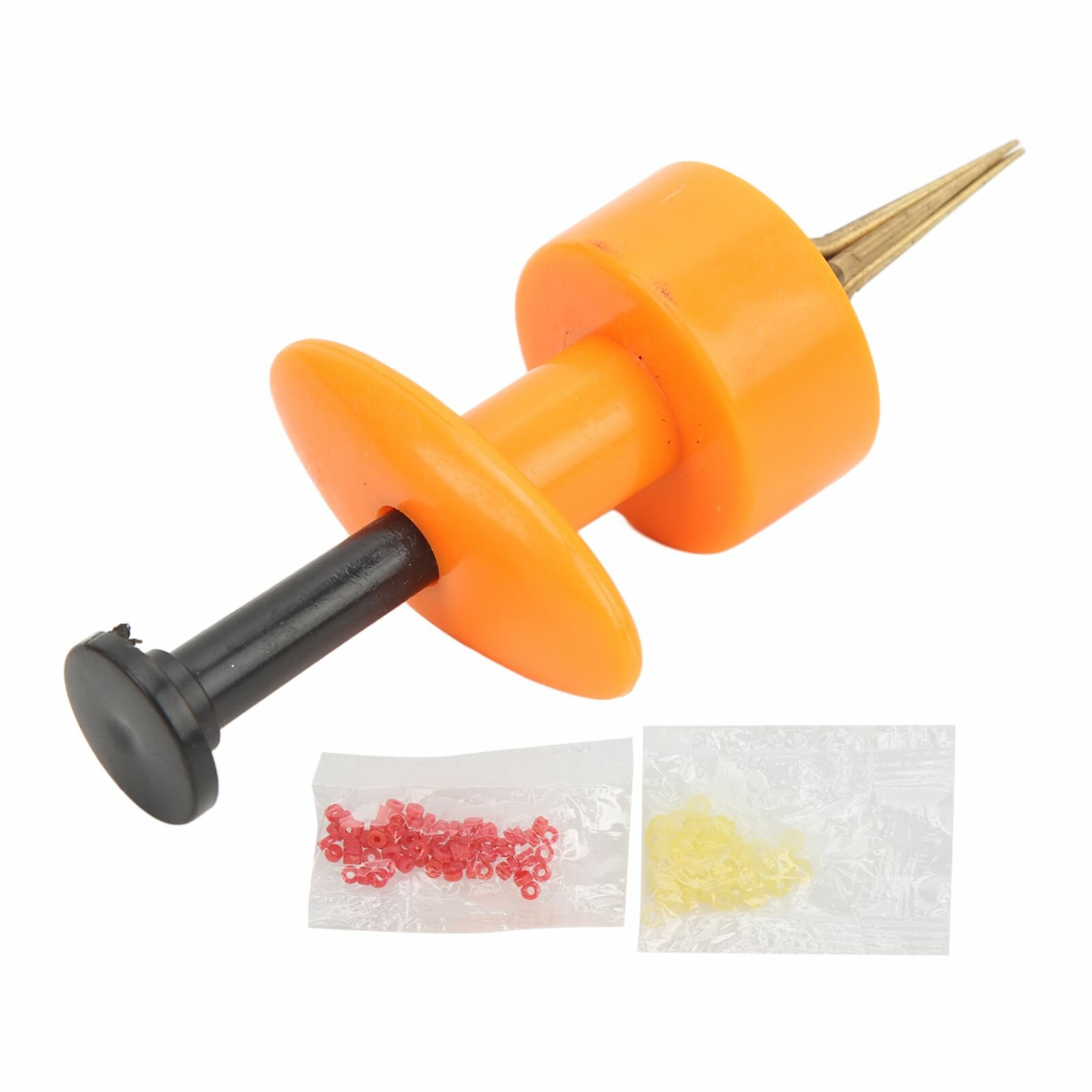 Портативный зажим для наживки с резинкой желтый