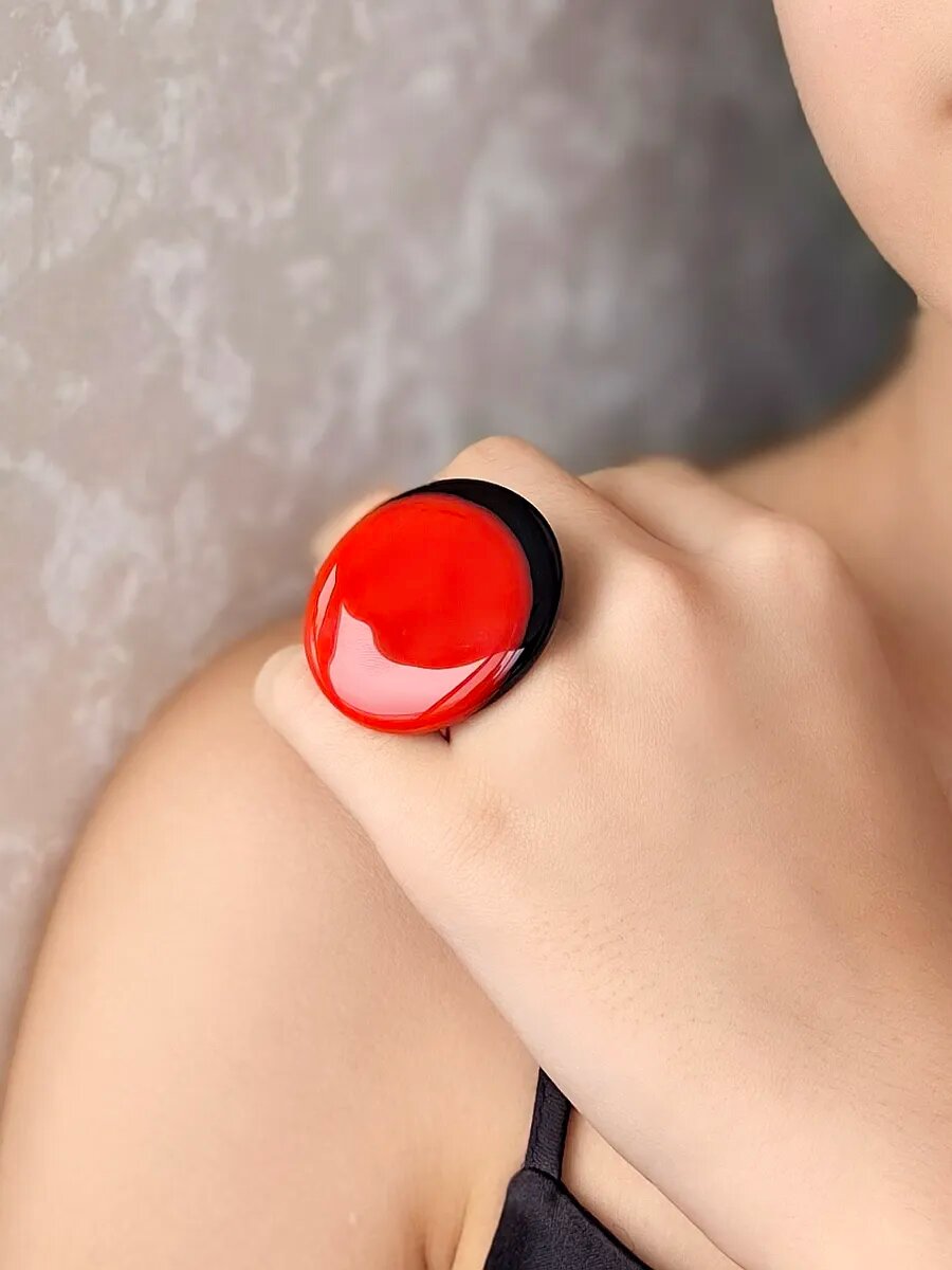 Кольцо, стекло, муранское стекло