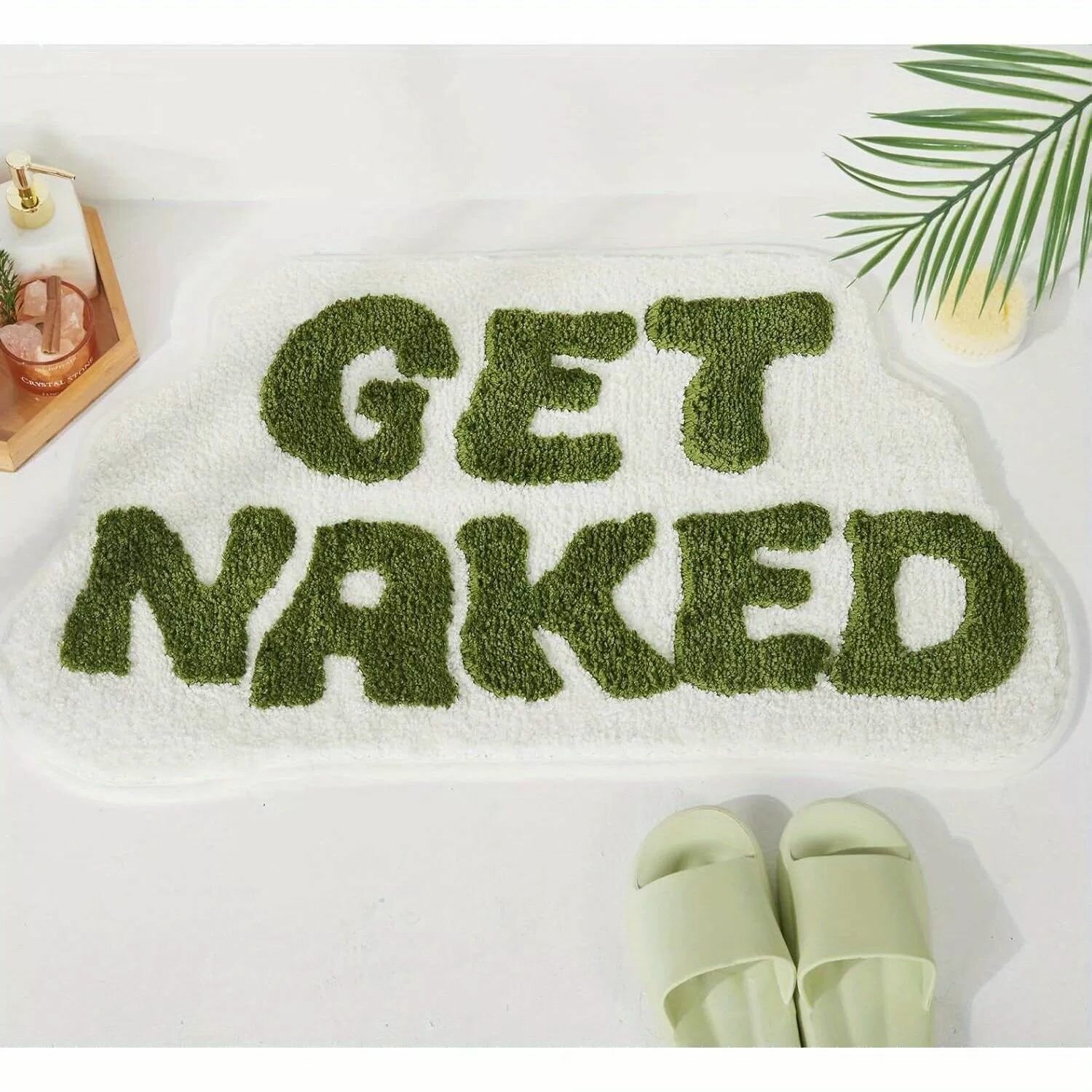 Прикольный коврик для ванной и туалета с надписью "Get Naked", мягкий впитывающий нескользящий ковер из искусственного кашемира, придверный коврик для прихожей