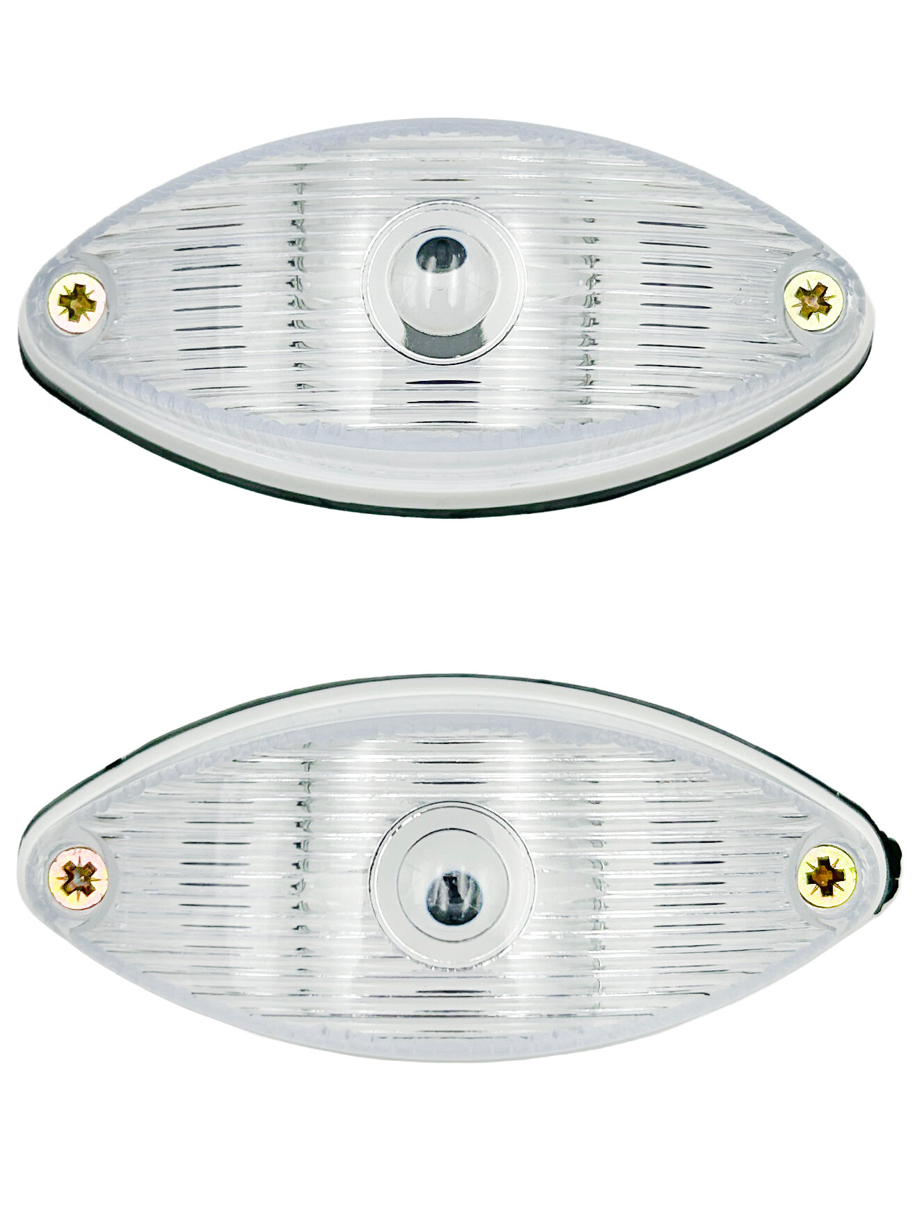 Фонарь габаритный передний для грузовых автомобилей, прицепов, белый, без лампочки (2 шт.) - арт. ГФ 2-04 (2 шт.)