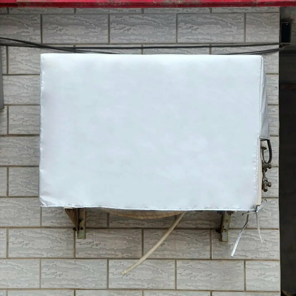 Серебристый чехол для кондиционера из полиэстера, водонепроницаемый, для защиты от пыли