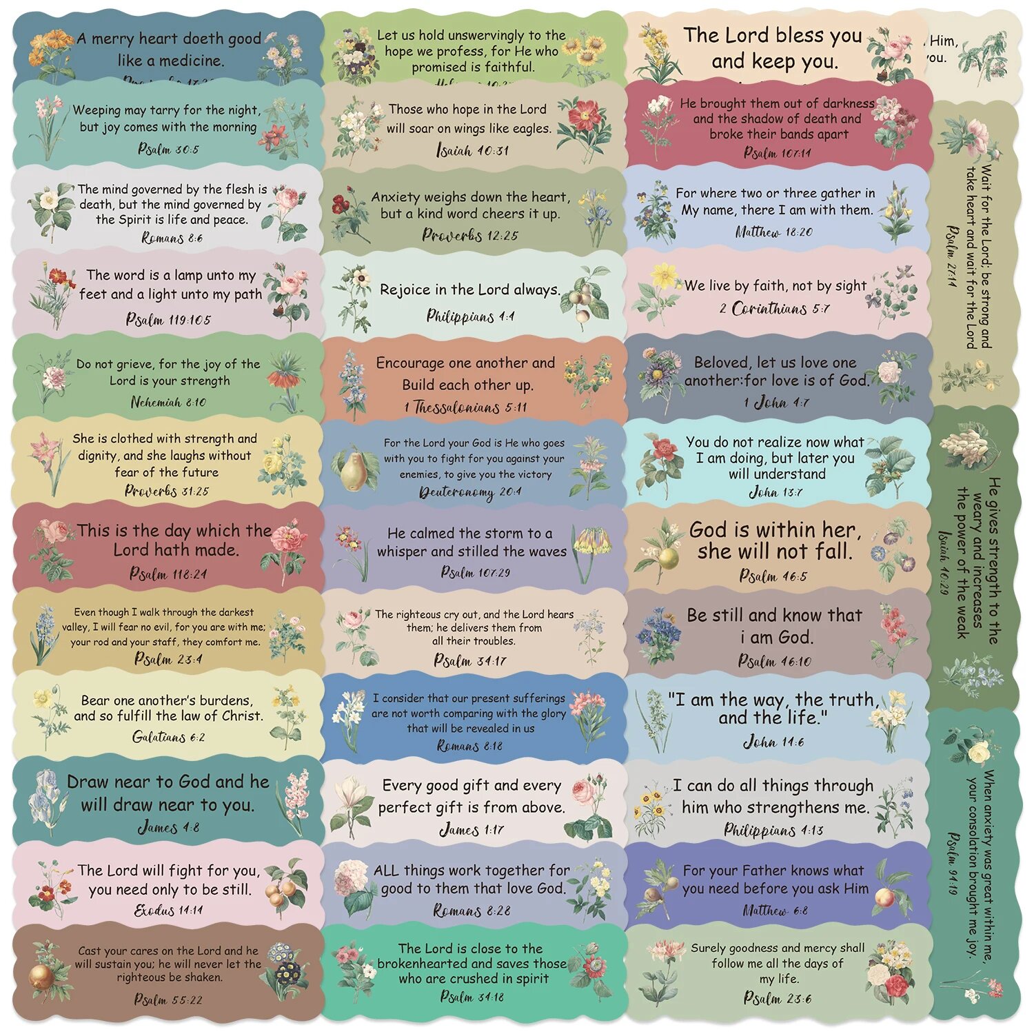 50pcs Jesus Phrase Christians Religion Bible Label Stickers Aesthetic Decal Laptop Luggage Skateboard Notebook Phone Sticker