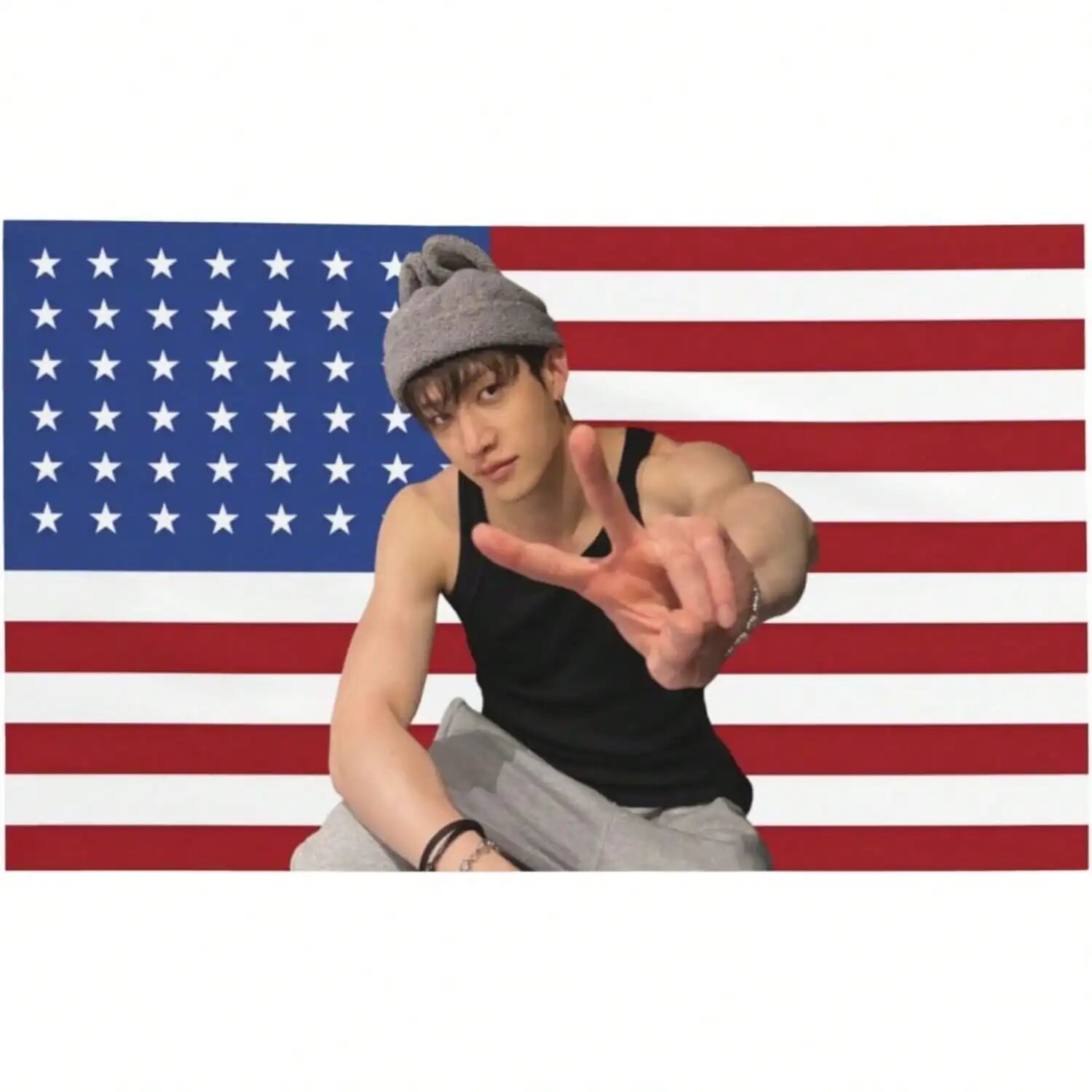 Баннер с флагом Америки BangChan, гобелен, уличный декор, декоративные предметы для дома, парикмахерская, реклама, украшение для гаража, подвеска из флага