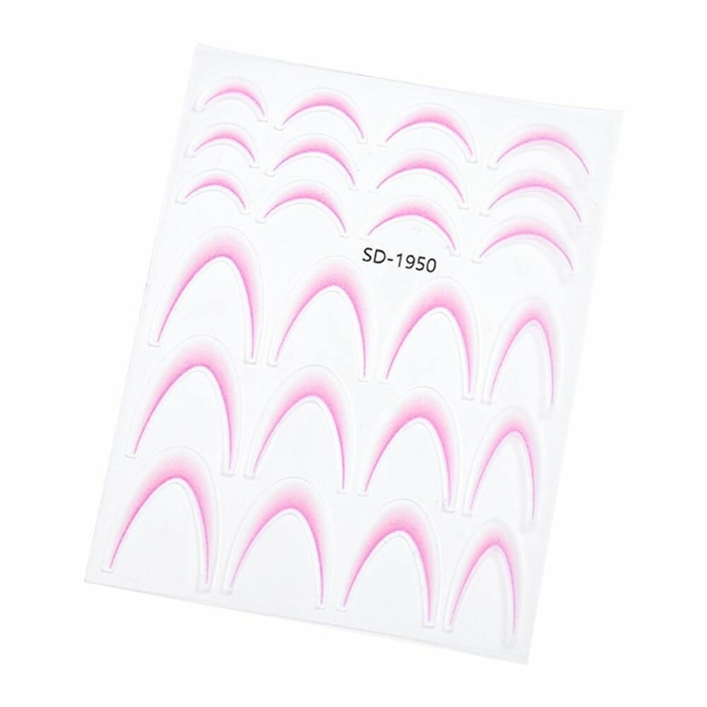 Наклейки для ногтей слайдеры френч градиент с разводами