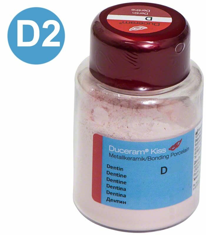 Масса керамическая для металлокерамики Дуцерам Кисс (Duceram Kiss) Дентин D2 (75 гр)