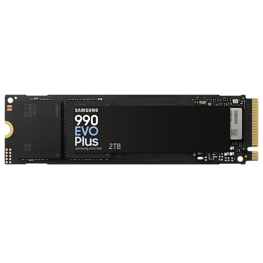 Накопитель SSD Samsung 2Tb 990 EVO Plus M.2 2280 PCI-E Gen4 x4, NVMe, R/W 7250/6300MB/s, 1200TBW, RTL ( MZ-V9S2T0BW)