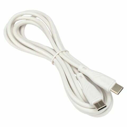 4 шт. Кабель USB 2.0 Type-C-Type-C, 2 м, CABLEXPERT, 3 А, 60 Вт, PD/QC3.0, медь, белый, CCB-USB2-CMCMO1-2MW