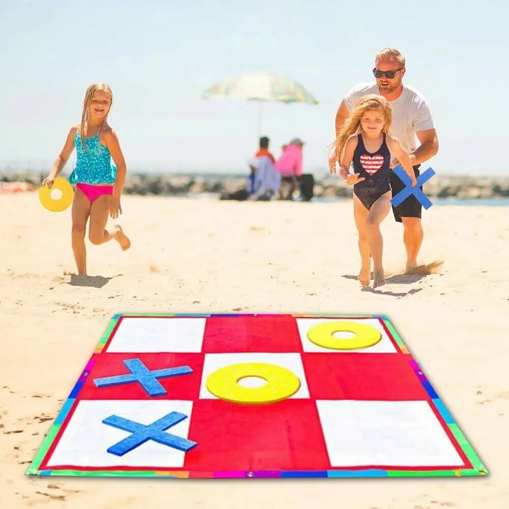 Игра в крестики-нолики, фетр, водонепроницаемая, для открытого воздуха, 110x110см