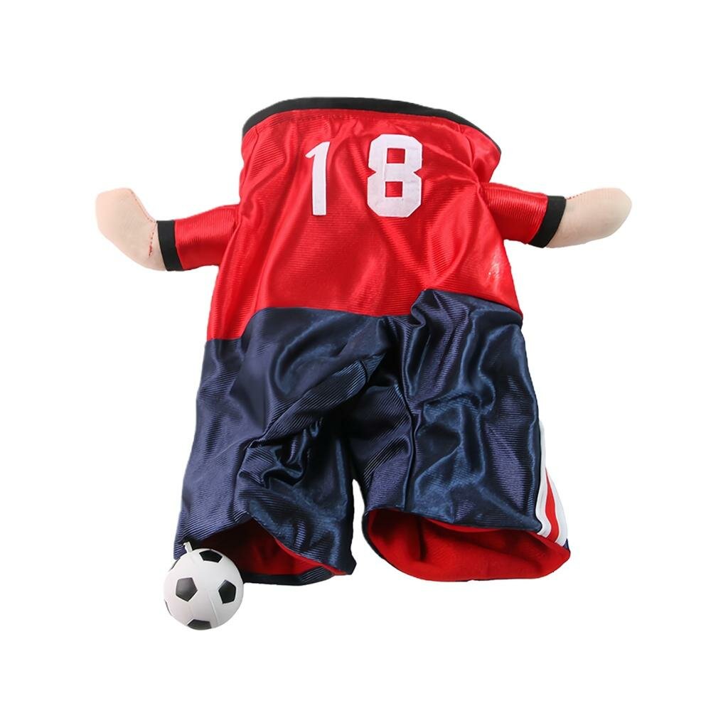 Костюм футболиста для собаки, красный - L
