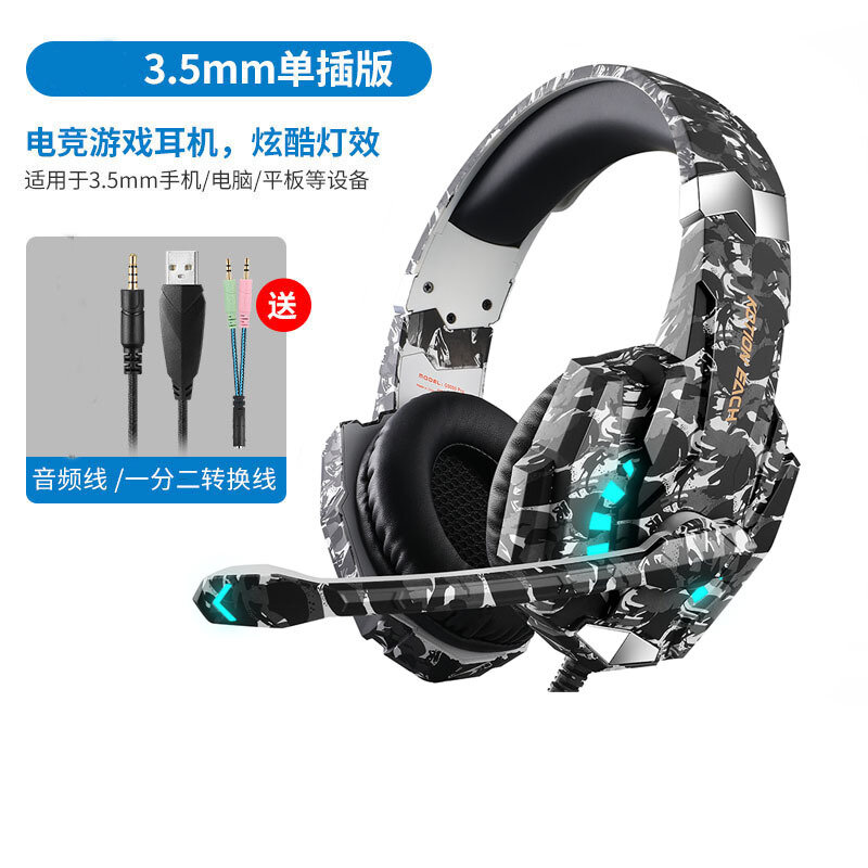 Игровая гарнитура Cross-border Inzo G9000 с наушниками, 3.5+USB, совместимая с PS4