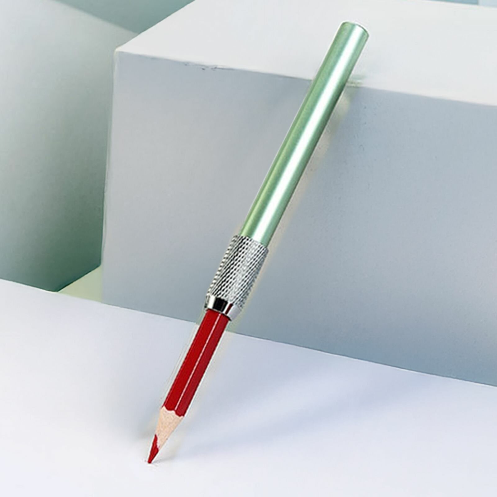 Удлинитель для карандашей из нержавеющей стали с двусторонним металлическим зажимом